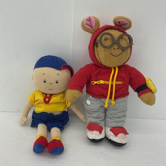PBS | Toys | Vintage Lot 2 Pbs Kids Plush Dolls Caillou Arthur Cartoon ...